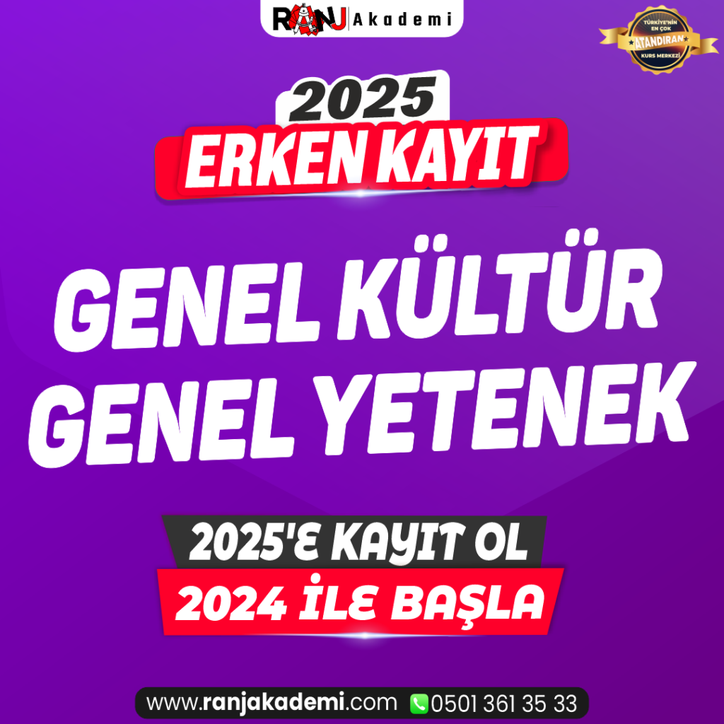 2025 GK-GY & EĞİTİM BİLİMLERİ - Ranj Akademi